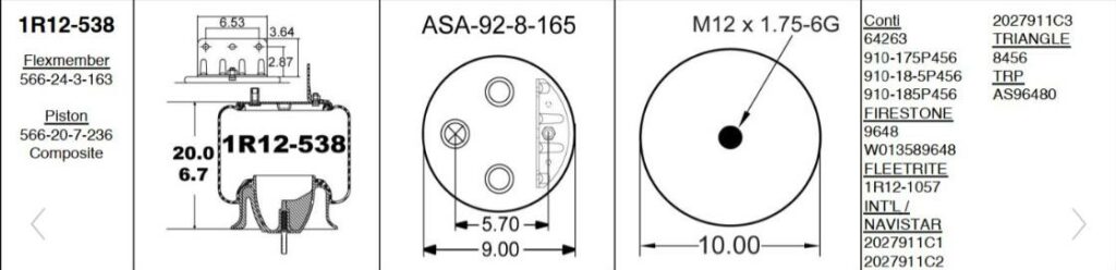1R12-538 BOLSA DE AIRE GOODYEAR (No.M 566 24 3 163) – Gases Industriales